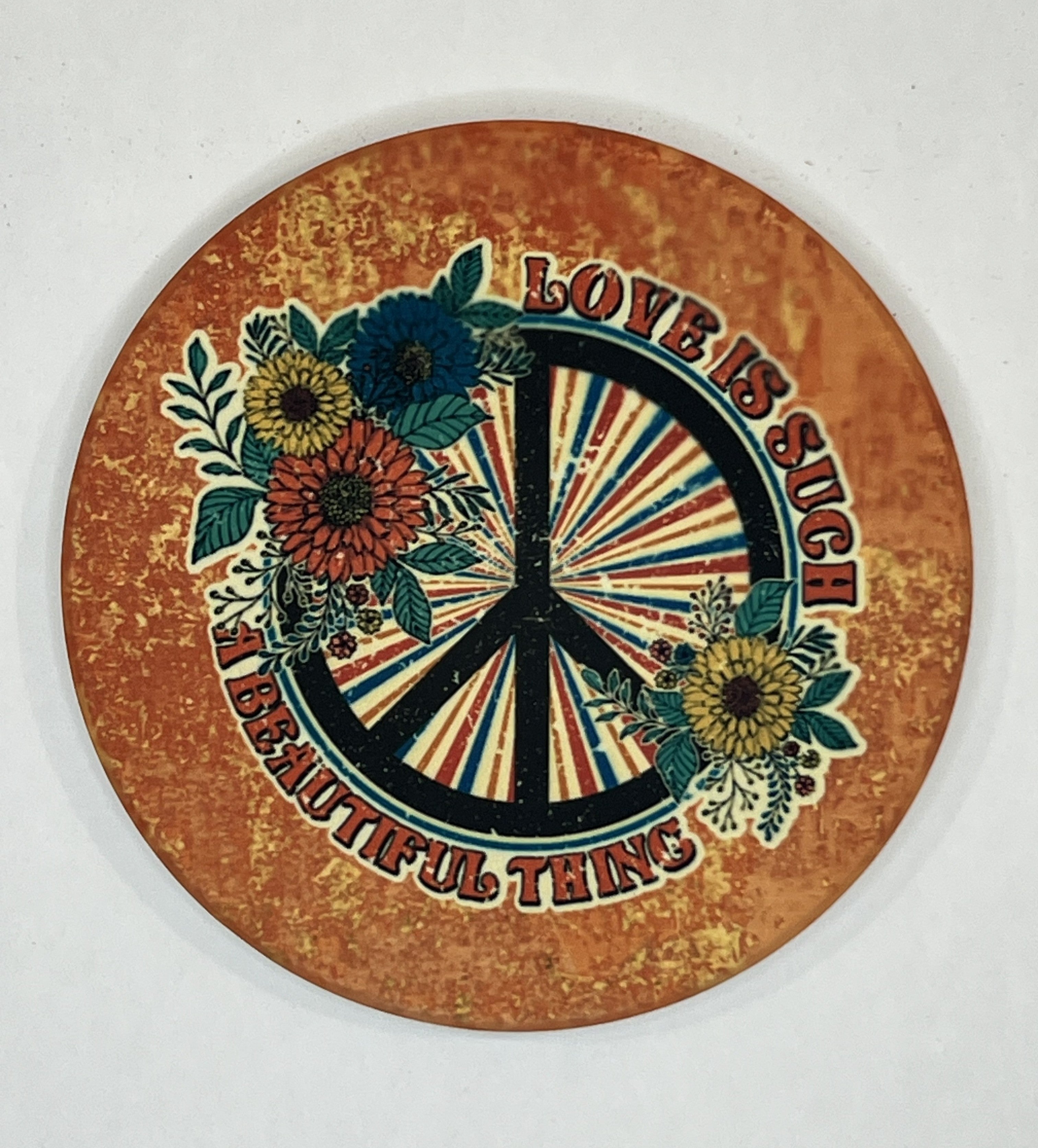 4" Round Ceramic Coaster – Boho Theme | Stylish Bohemian Drink Coasters ...