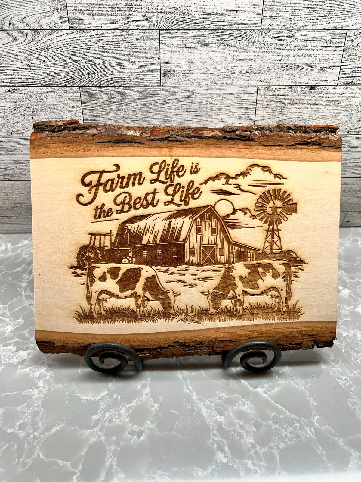 Live Edge Display "Farm Life" – Sunshine Graphics